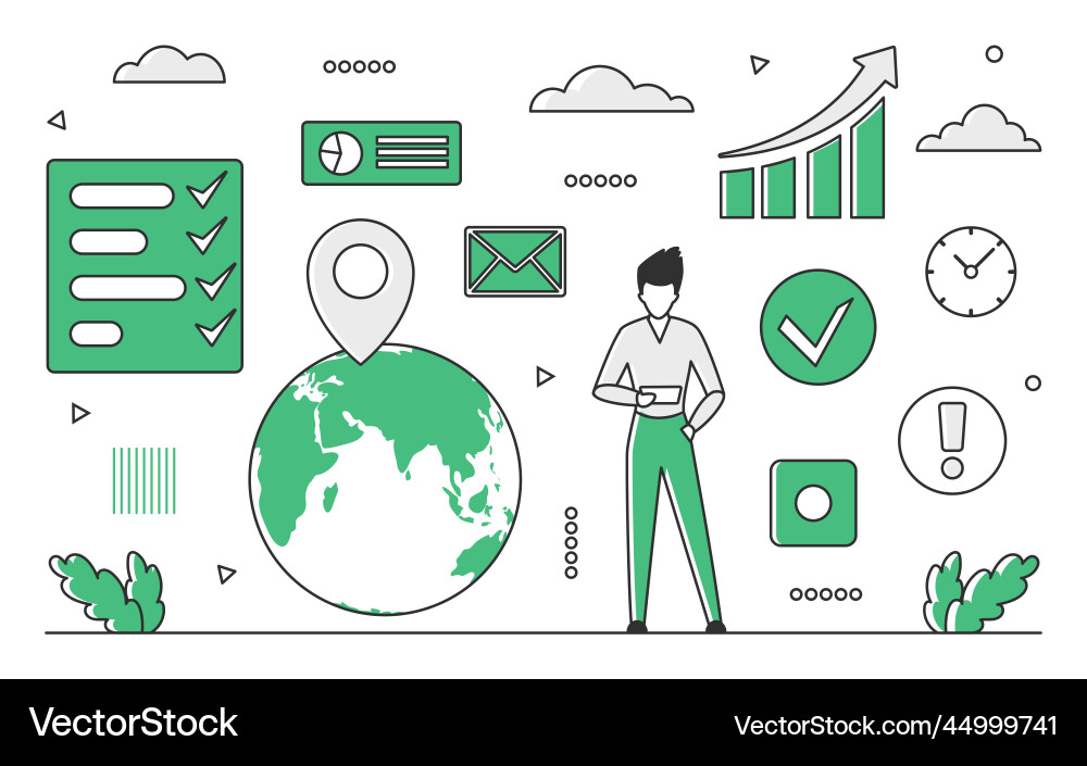 Digital marketing campaign Royalty Free Vector Image