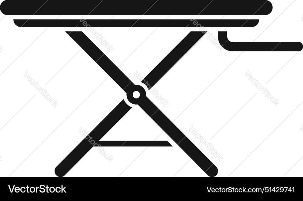 Iconic black and white ironing board Royalty Free Vector