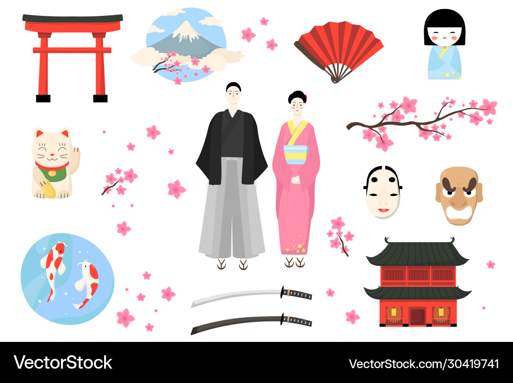 Japan icon japanese people Royalty Free Vector Image