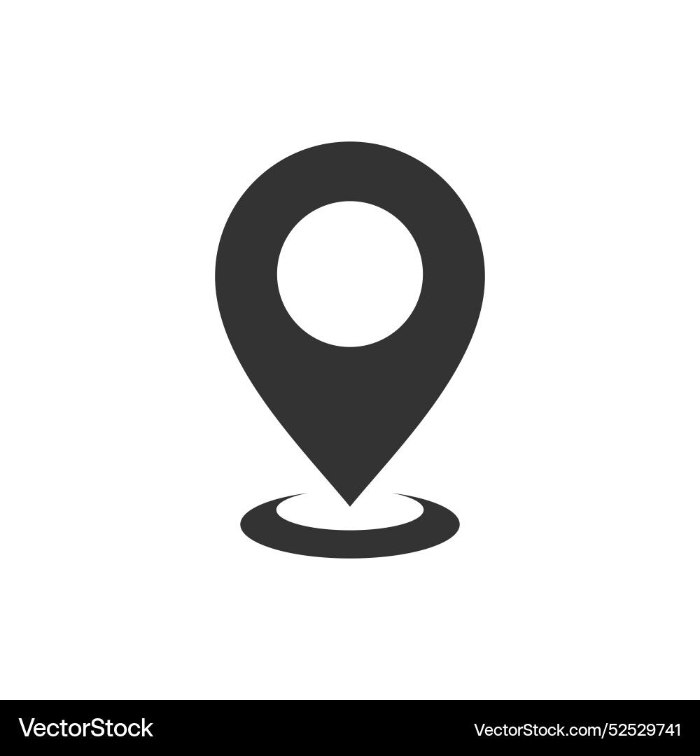 Map pin icon simple flat style Royalty Free Vector Image