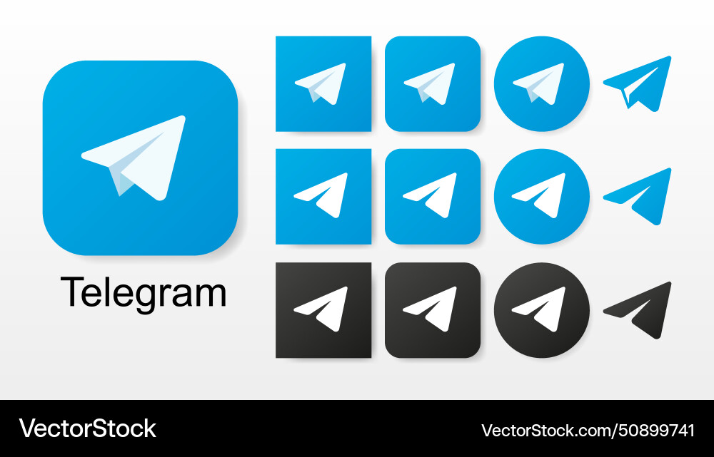 Telegram logo icon on a white background Vector Image