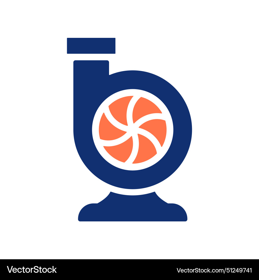 Turbo charger solid icon on white background Vector Image