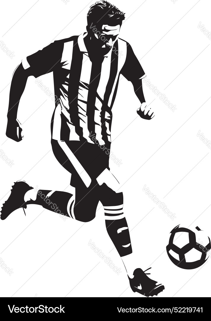 Victory dynamic soccer player soccerspirit Vector Image