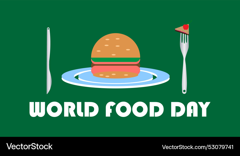 World food day Royalty Free Vector Image - VectorStock