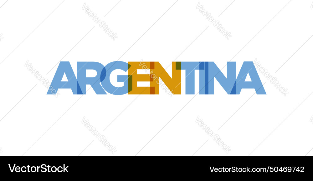Argentina emblem the design features a geometric Vector Image