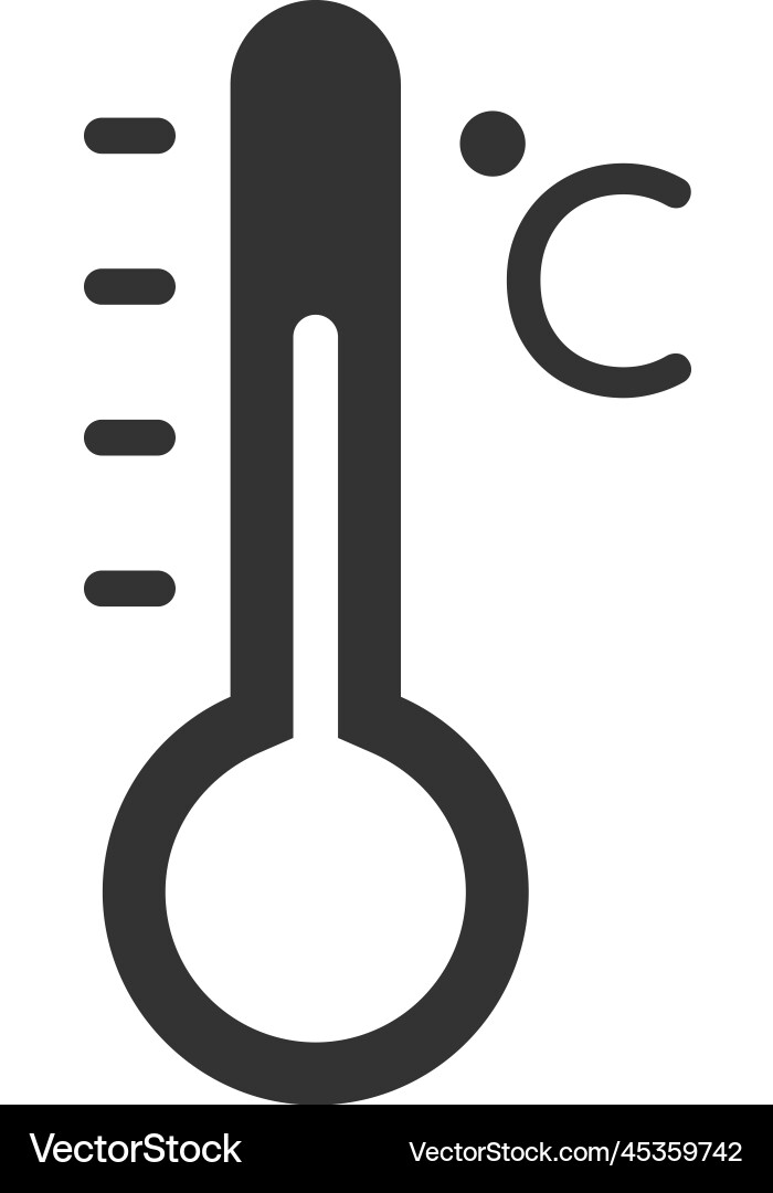Celsius temperature icon Royalty Free Vector Image