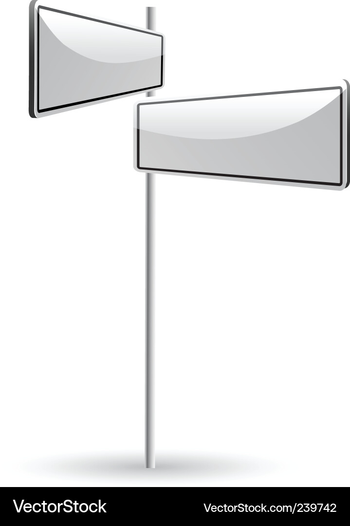 Clear crossroad Royalty Free Vector Image - VectorStock