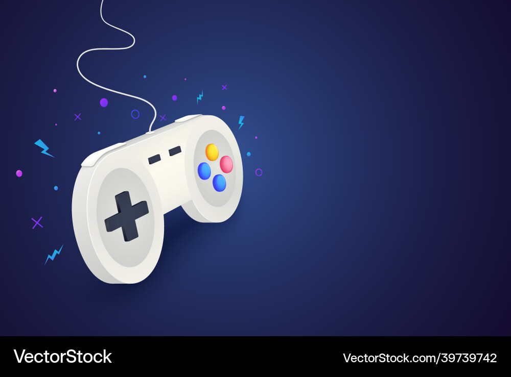 Game controller for controlling pc and console Vector Image