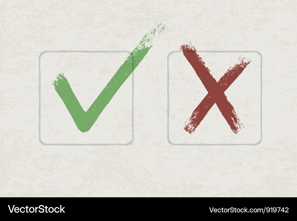 Grunge Check Marks Royalty Free Vector Image - VectorStock