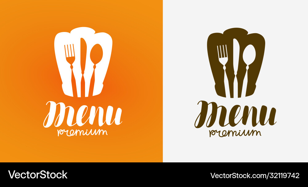 Menü Logo Diner Restaurant Symbol Lizenzfreies Vektorbild
