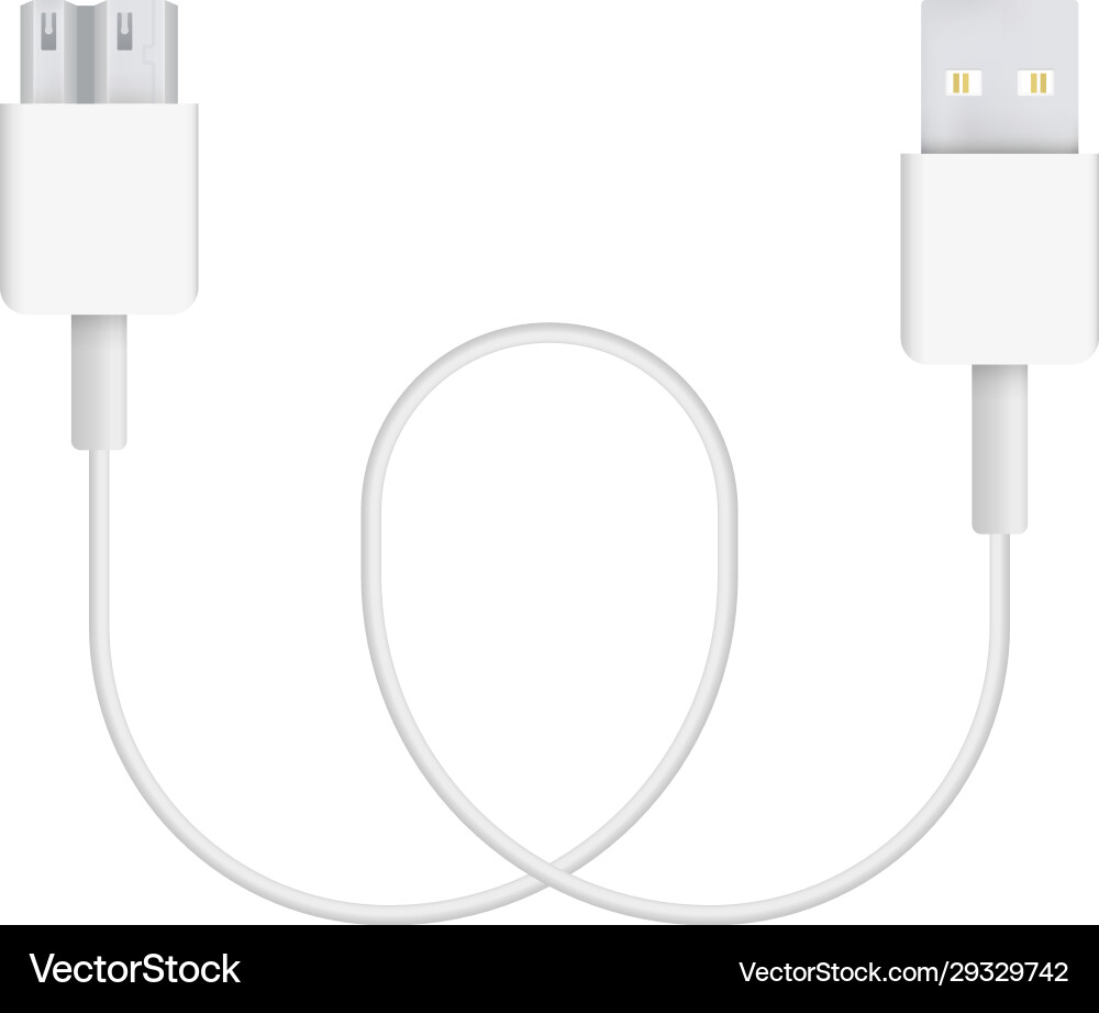Micro USB Type-B Cable Royalty Free Vector Image