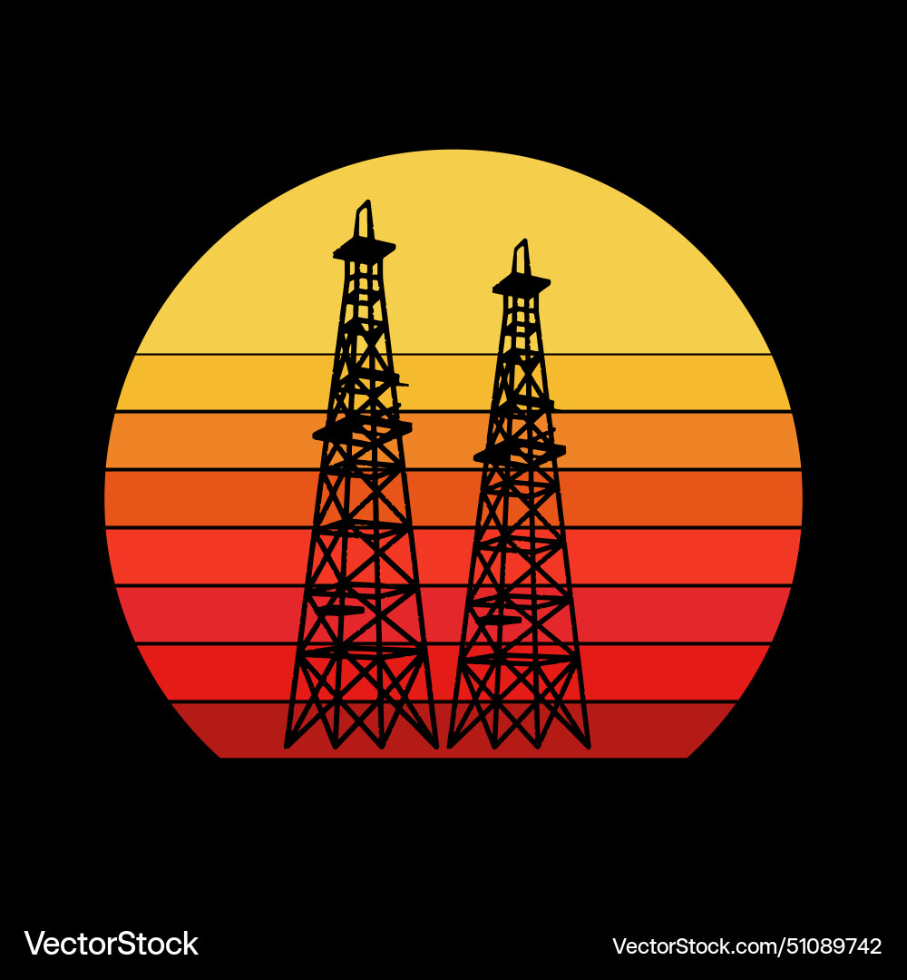 Oil rig worker oilfield man workers Royalty Free Vector