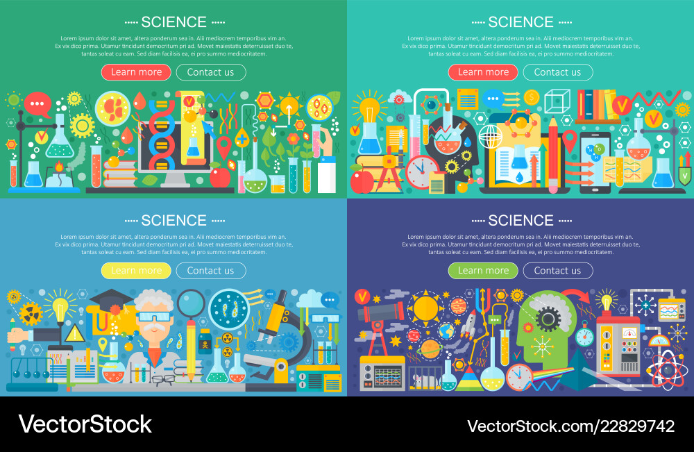 Science education online learning smart ideas Vector Image