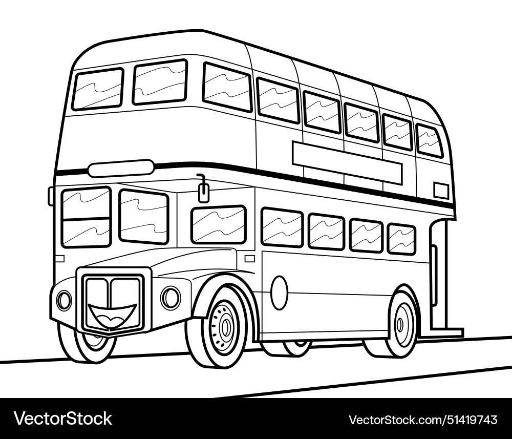 Cartoon bus Royalty Free Vector Image - VectorStock