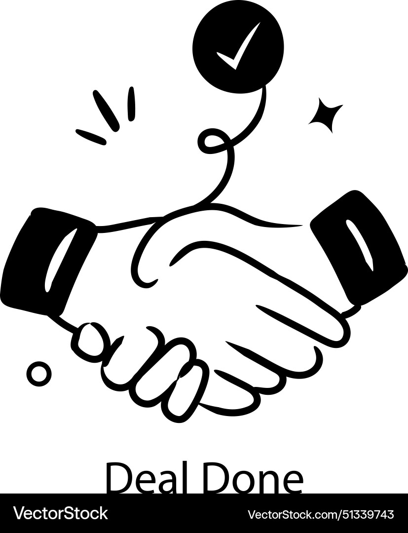 Deal done Royalty Free Vector Image - VectorStock