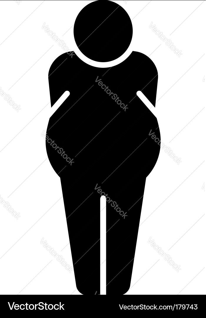 Fat man icon Royalty Free Vector Image - VectorStock