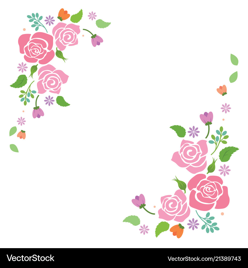 Flower frame Royalty Free Vector Image - VectorStock