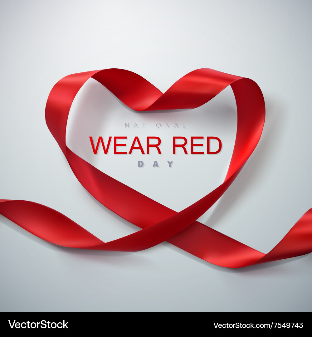 National wear red day Royalty Free Vector Image