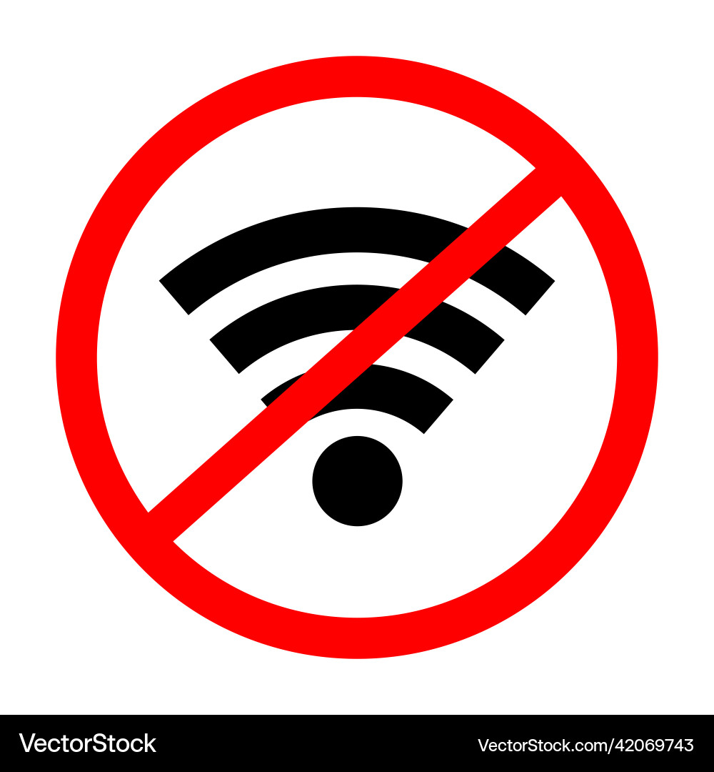 No internet signal icon Royalty Free Vector Image
