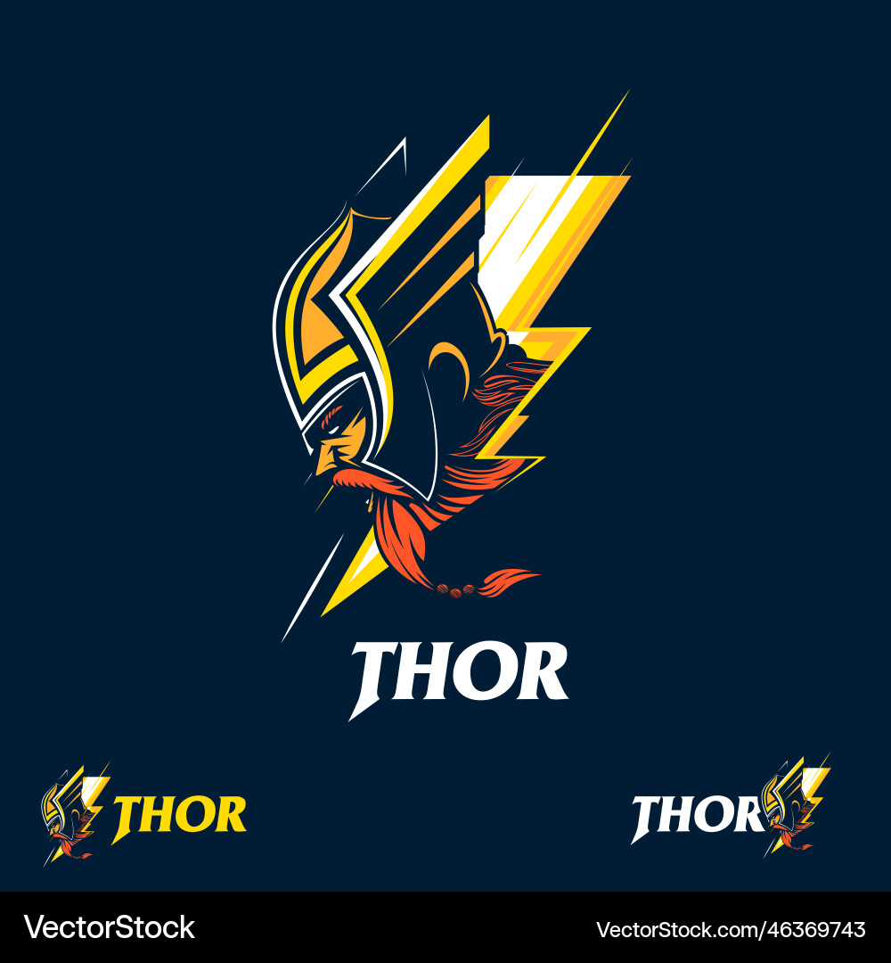 Thor head symbol Royalty Free Vector Image - VectorStock