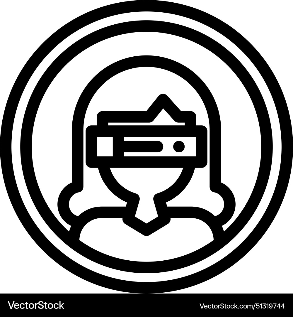 360 degree icon thin linear style design isolated Vector Image