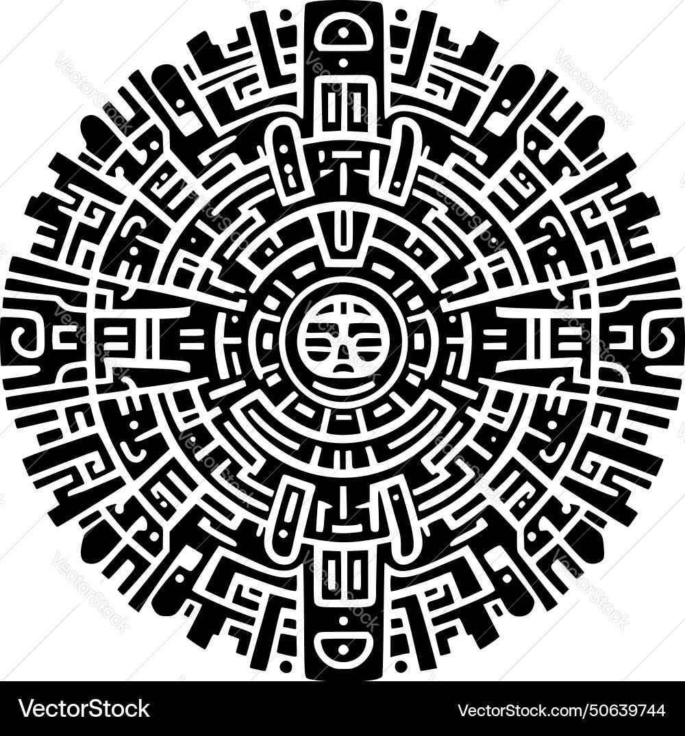 Aztec Sun Vector