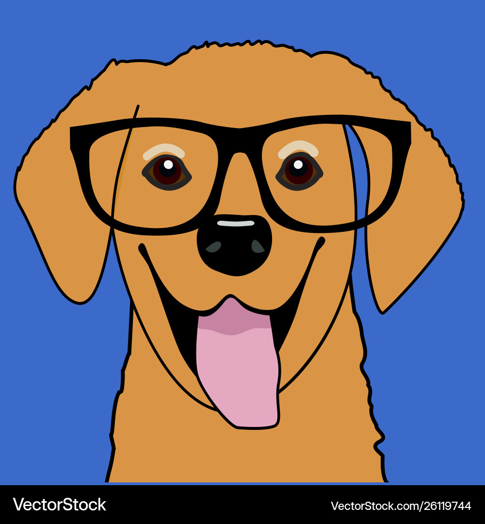Cartoon dog character Royalty Free Vector Image