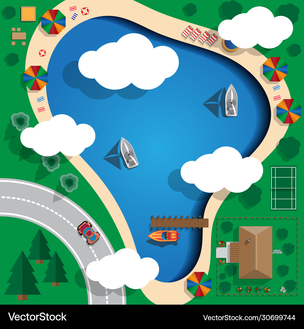 Lake Royalty Free Vector Image - VectorStock