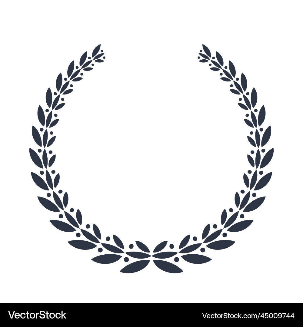 Laurel wreath stylish frame Royalty Free Vector Image