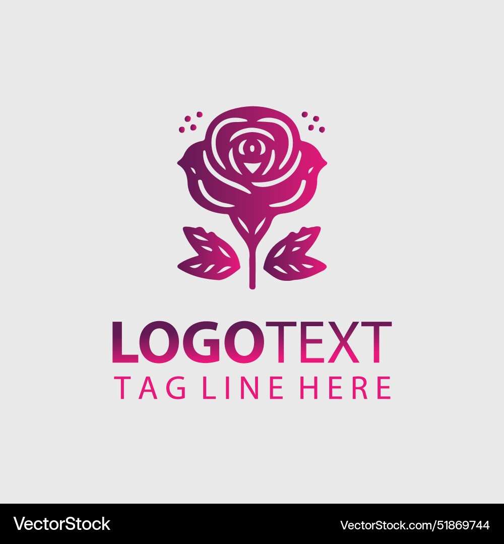 Rose logo Royalty Free Vector Image - VectorStock