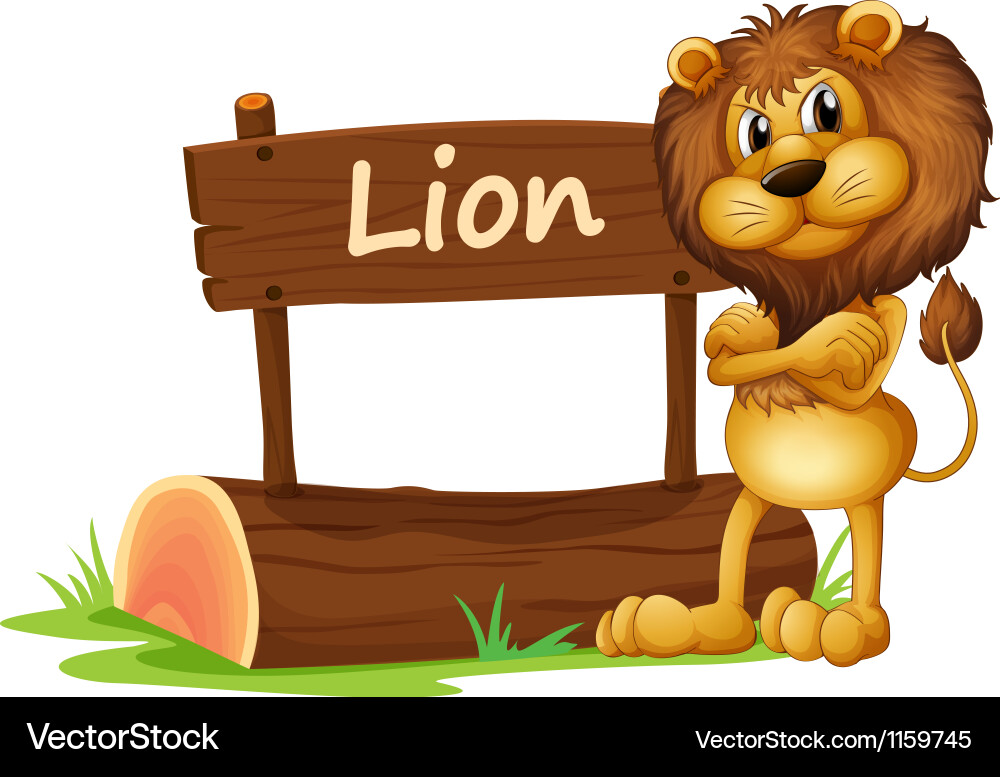 A wild lion Royalty Free Vector Image - VectorStock