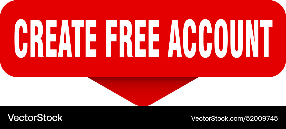 Create free account sticker Royalty Free Vector Image