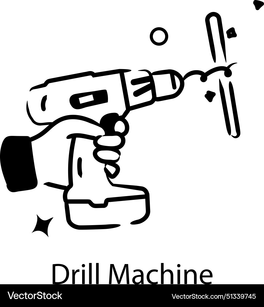Drill machine Royalty Free Vector Image - VectorStock