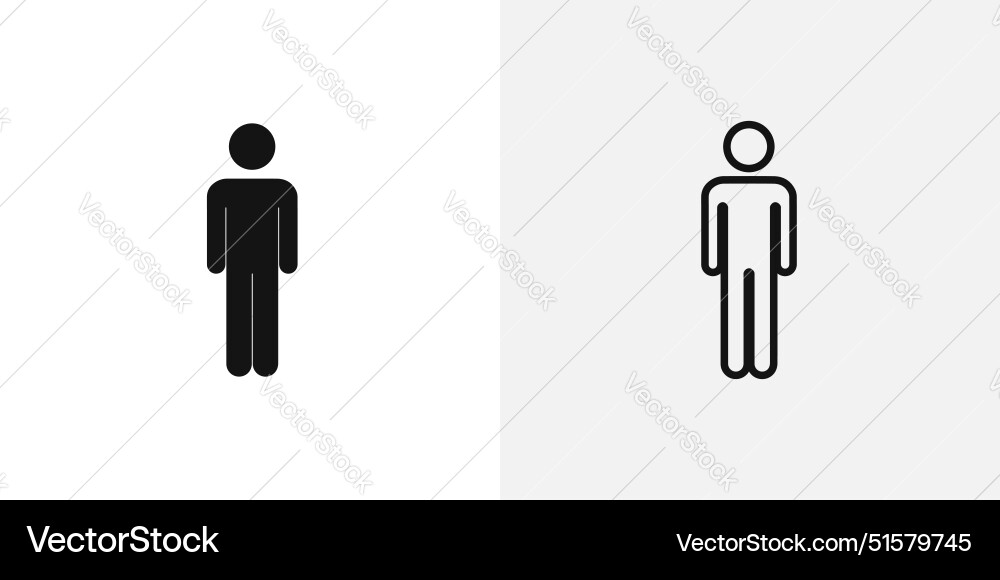 Man icon set Royalty Free Vector Image - VectorStock