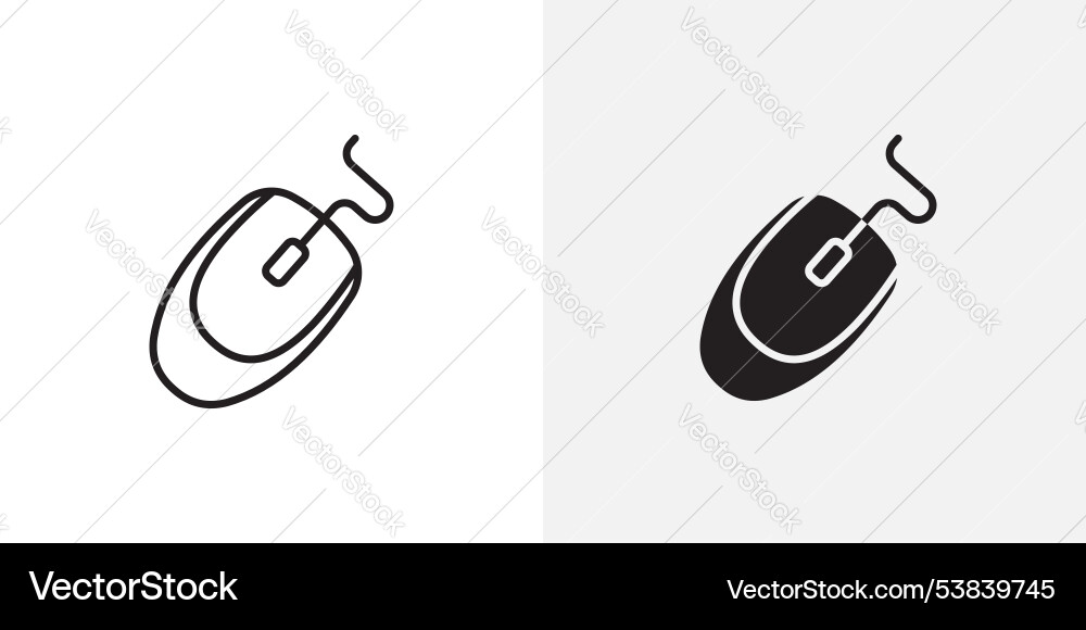 Mouse vecor icon set Royalty Free Vector Image