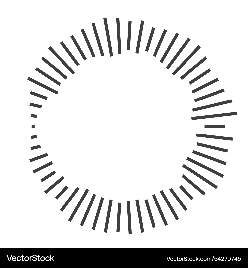 Radial sound wave concentric audio rhythm line Vector Image