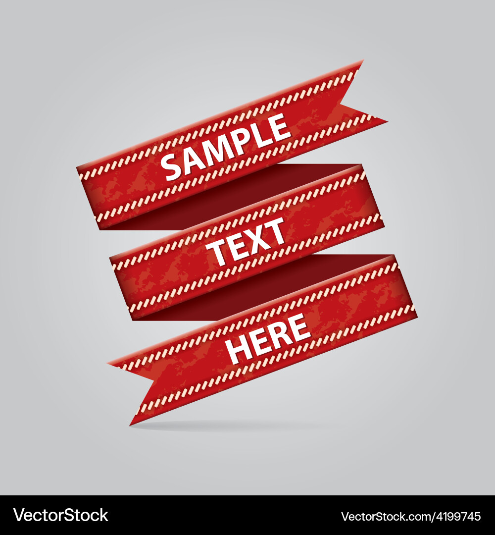 Red ribbon Royalty Free Vector Image - VectorStock
