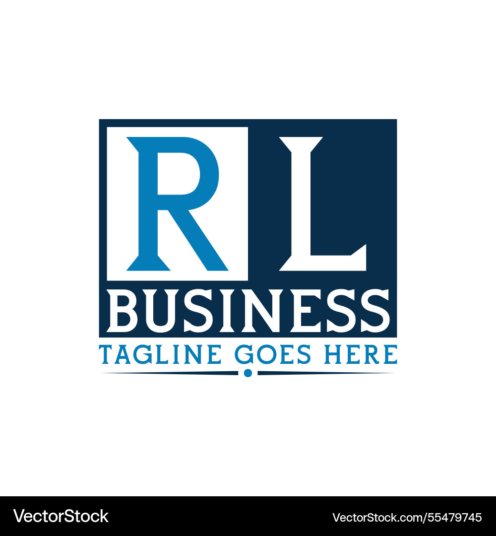 Rl logo letter business design Royalty Free Vector Image