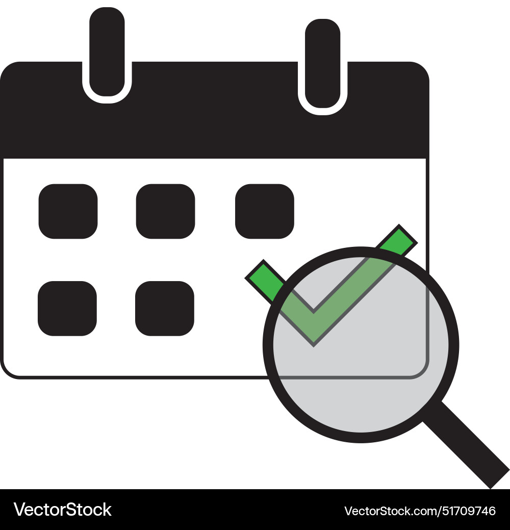 Booking completed calendar icon reservation Vector Image