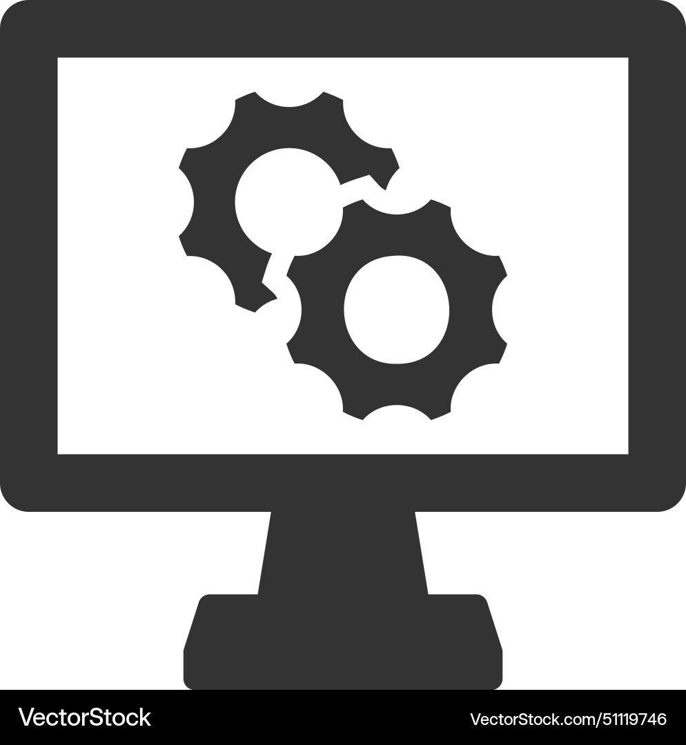 Computer technologies icon Royalty Free Vector Image