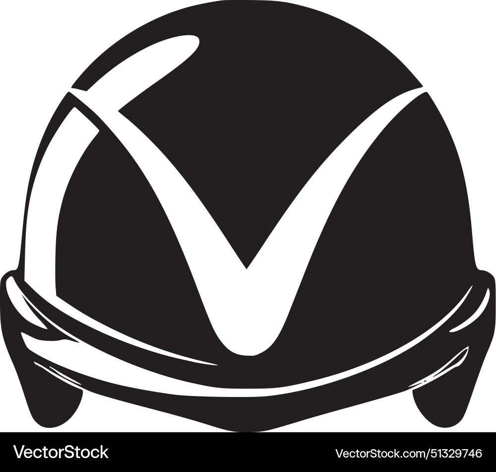 Helmet - black and white isolated icon Royalty Free Vector