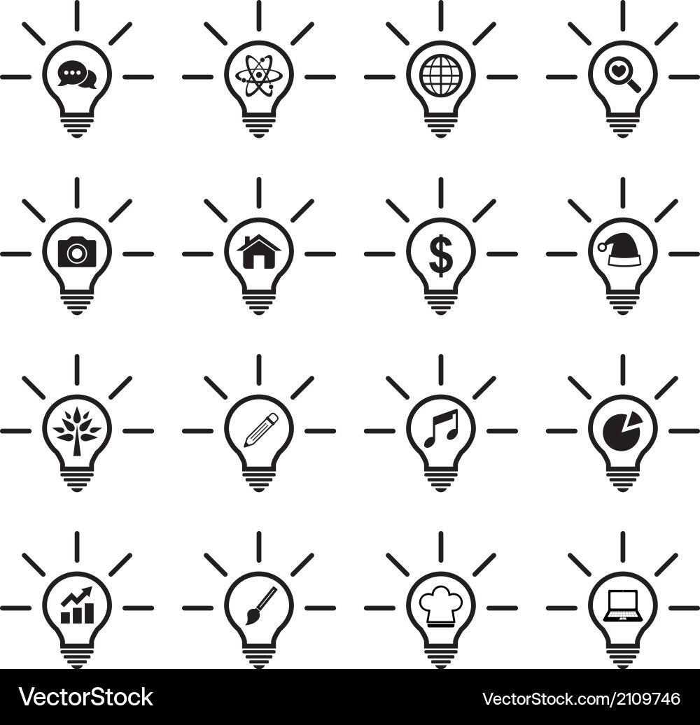 Light bulb idea Royalty Free Vector Image - VectorStock