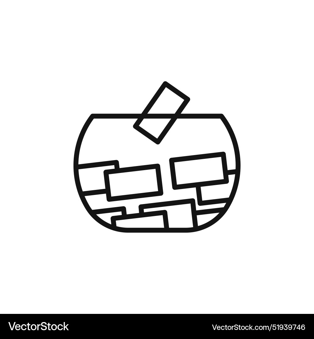 Raffle icon logo sign outline Royalty Free Vector Image