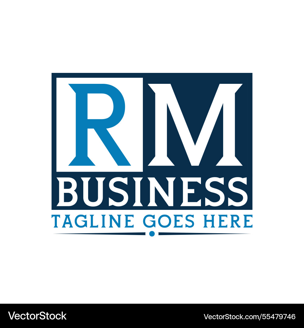 Rm logo letter business design Royalty Free Vector Image