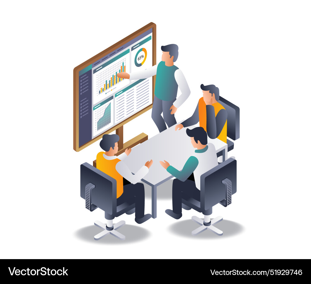 Strategic insights from business growth data Vector Image