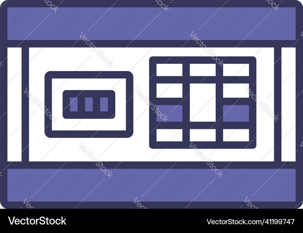 Circuit breakers box icon Royalty Free Vector Image