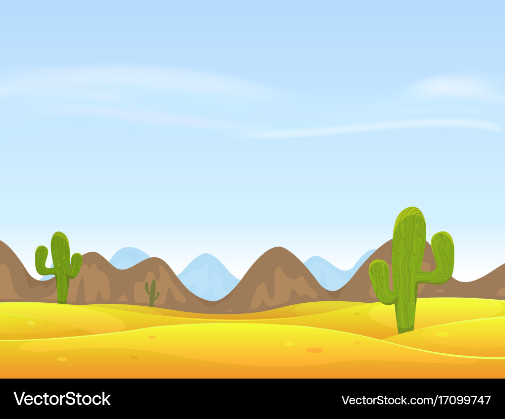 Desert landscape background Royalty Free Vector Image