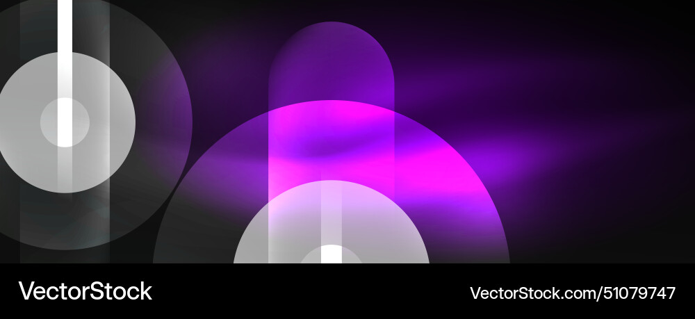 Electric blue circle emits water purple light Vector Image