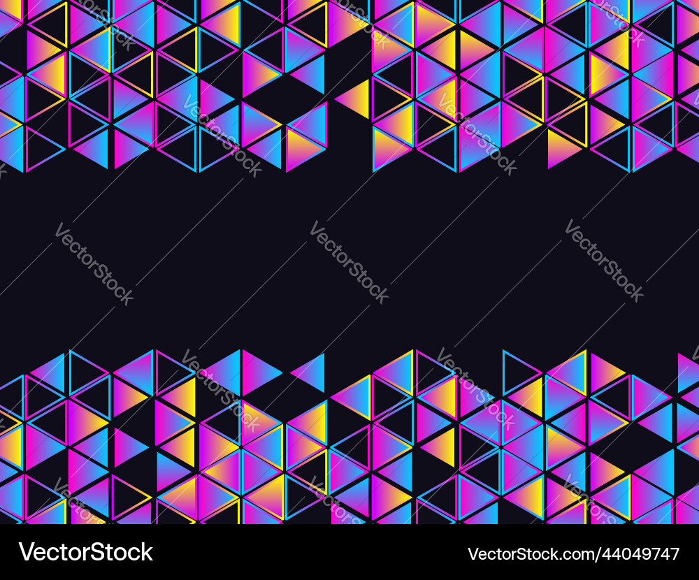 Geometric pattern with triangles and hexagons Vector Image