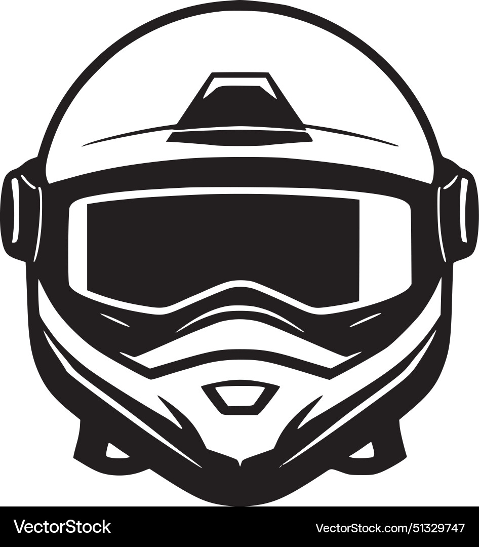 Helmet - minimalist and simple silhouette Vector Image